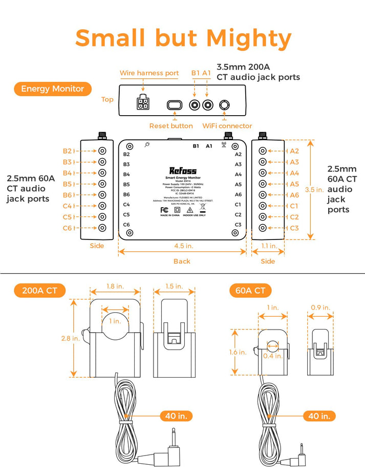 Refoss Smart Energy Monitor, EM16 (US Version) – Refoss Official Store